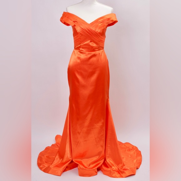 Dresses | Bridesmaid Mermaid Orange Dress | Poshmark